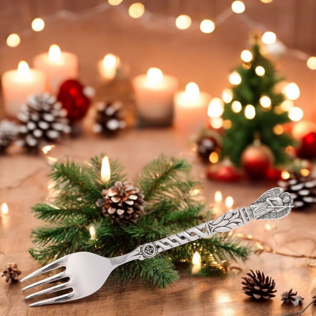 Handcrafted Sterling Silver Fork With Angel Design – Luxury Silver ...