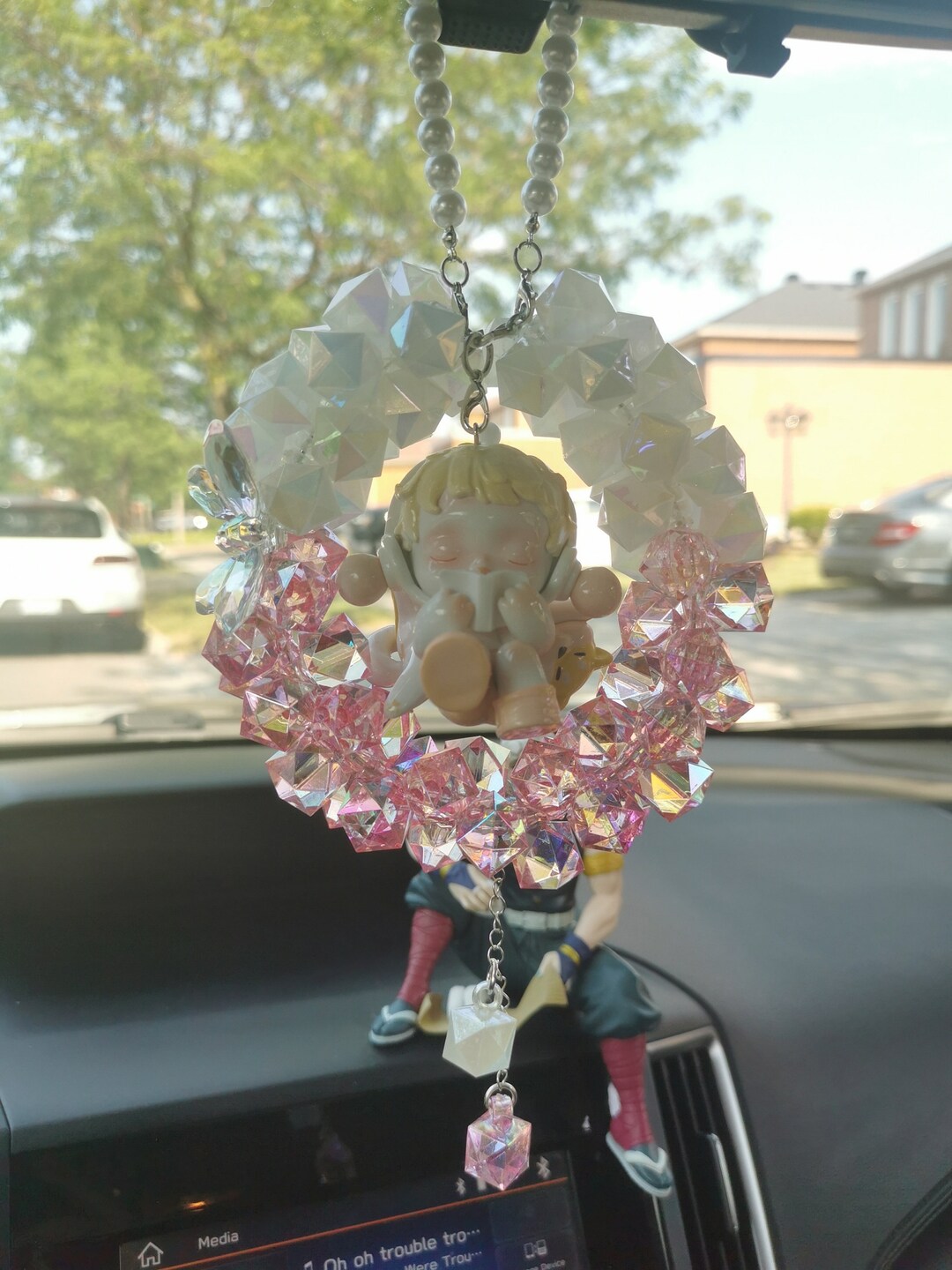 Popmart Entrance Door Decor, Car Back Mirror Decor With Chain Handmade ...