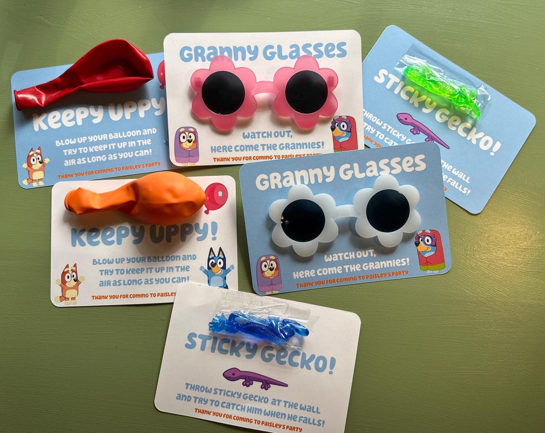 Keepy Uppy-sticky Gecko-granny Glasses -kids Birthday- Party Favors - Etsy