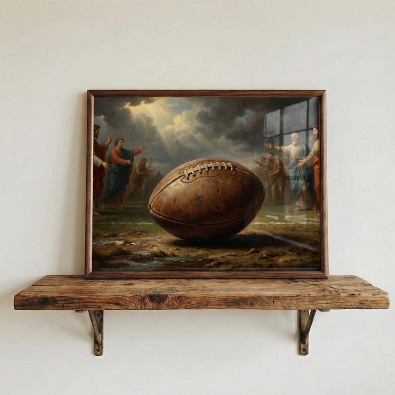 Renaissance Football Art Print | Old Master Style, Sports Fan Gift ...