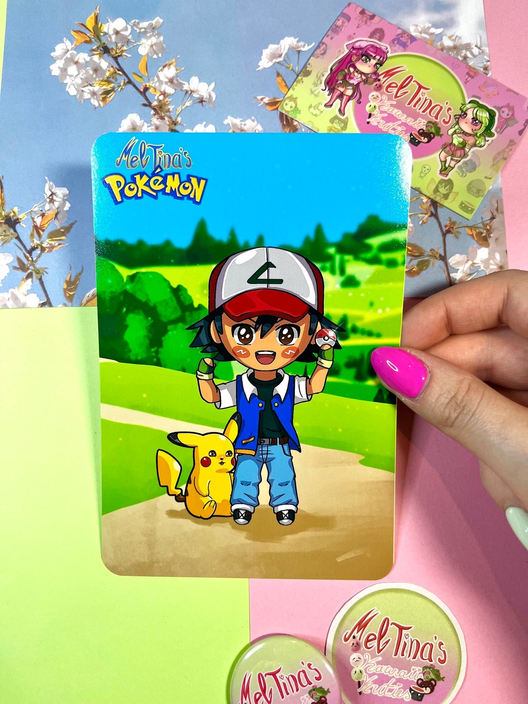 Pokemon Chibi Ash & Pikachu Gen 1 A6 Print - Etsy