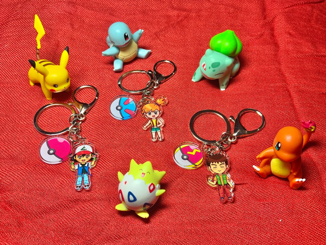 Pokemon Chibi Style Gen 1 Anime Acrylic Keyrings/keychains 1.5 - Etsy