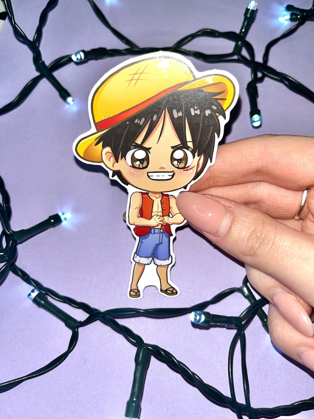 One Piece Monkey D. Luffy Vinyl Sticker 10 Cm - Etsy
