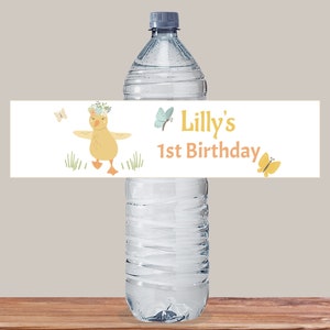 Little Duckling Water Bottle Labels / Digital Download / First Birthday ...
