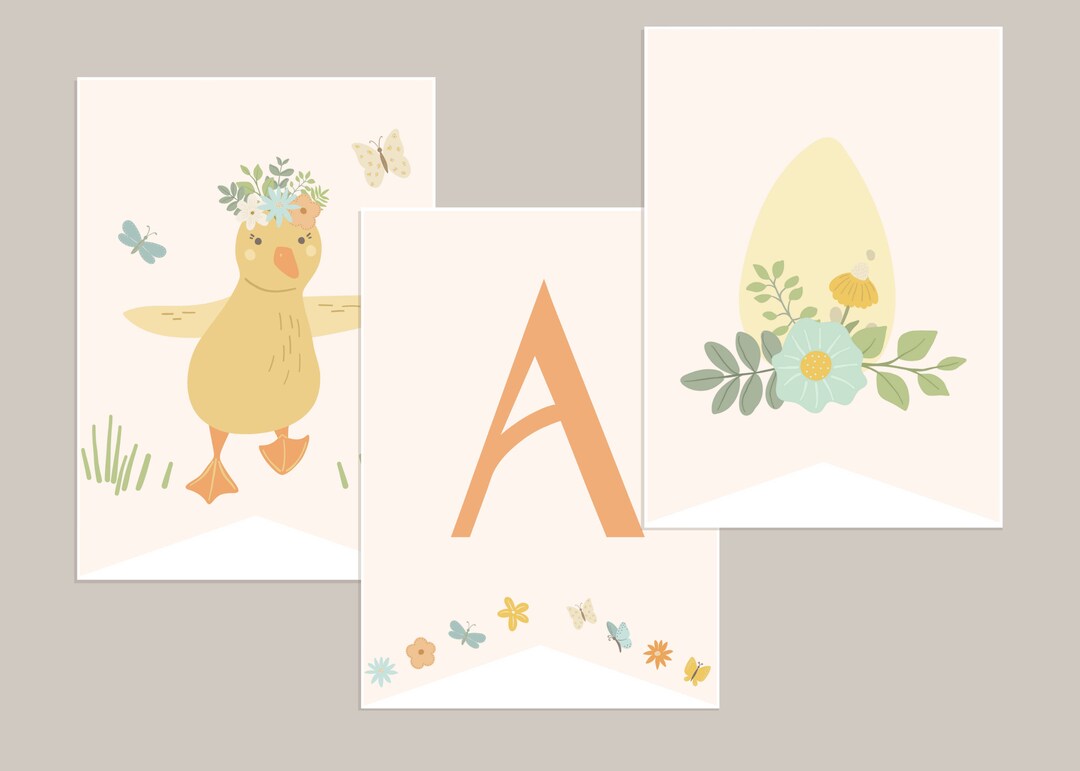 Little Duckling Word Banner / Digital Download / Flag Banner / Happy ...