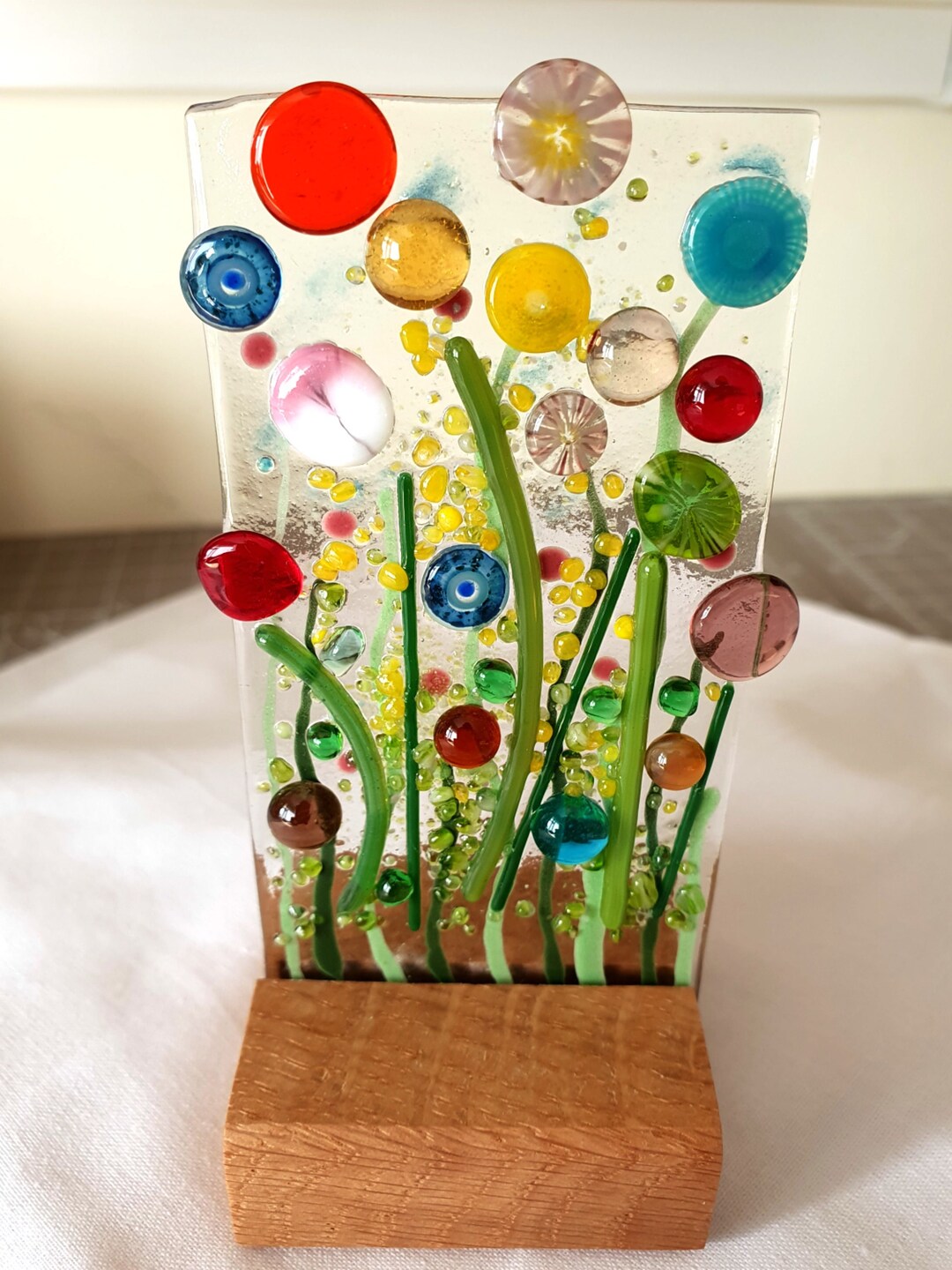 Meadow, Fused Glass, Flowers, Wildflowers, Glass Gift, Birthday Gift ...
