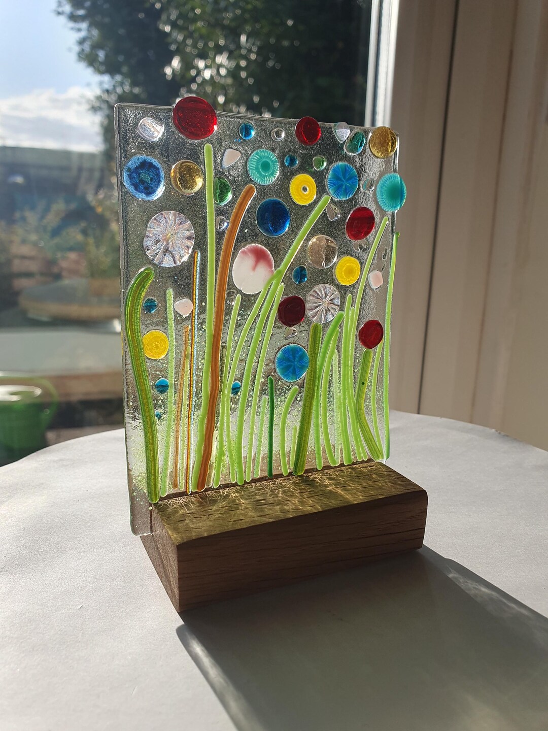 Meadow, Fused Glass, Flowers, Wildflowers, Glass Gift, Birthday Gift ...