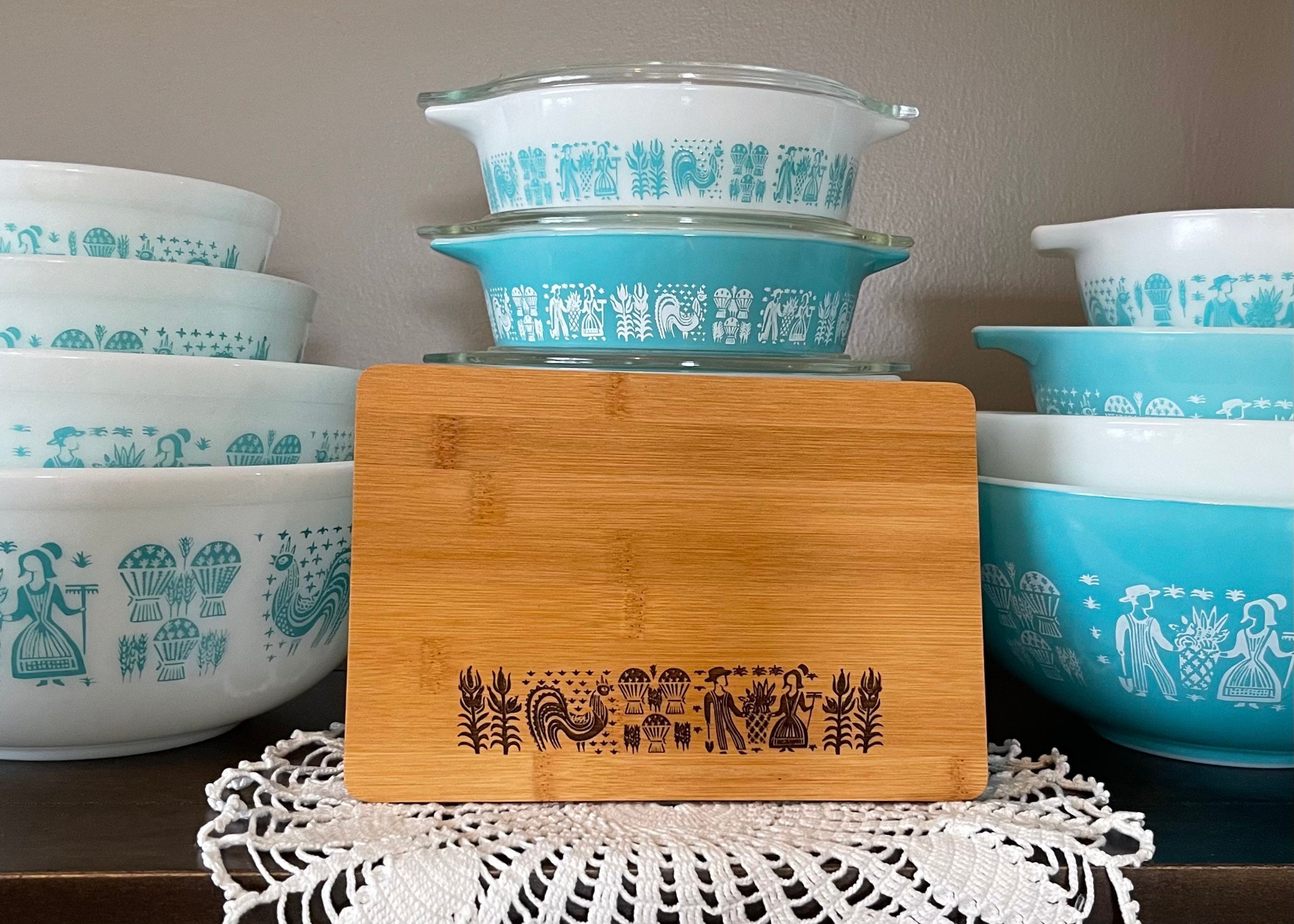 Vintage Pyrex Inspired Amish Butterprint Small Wood Cutting Board - Etsy