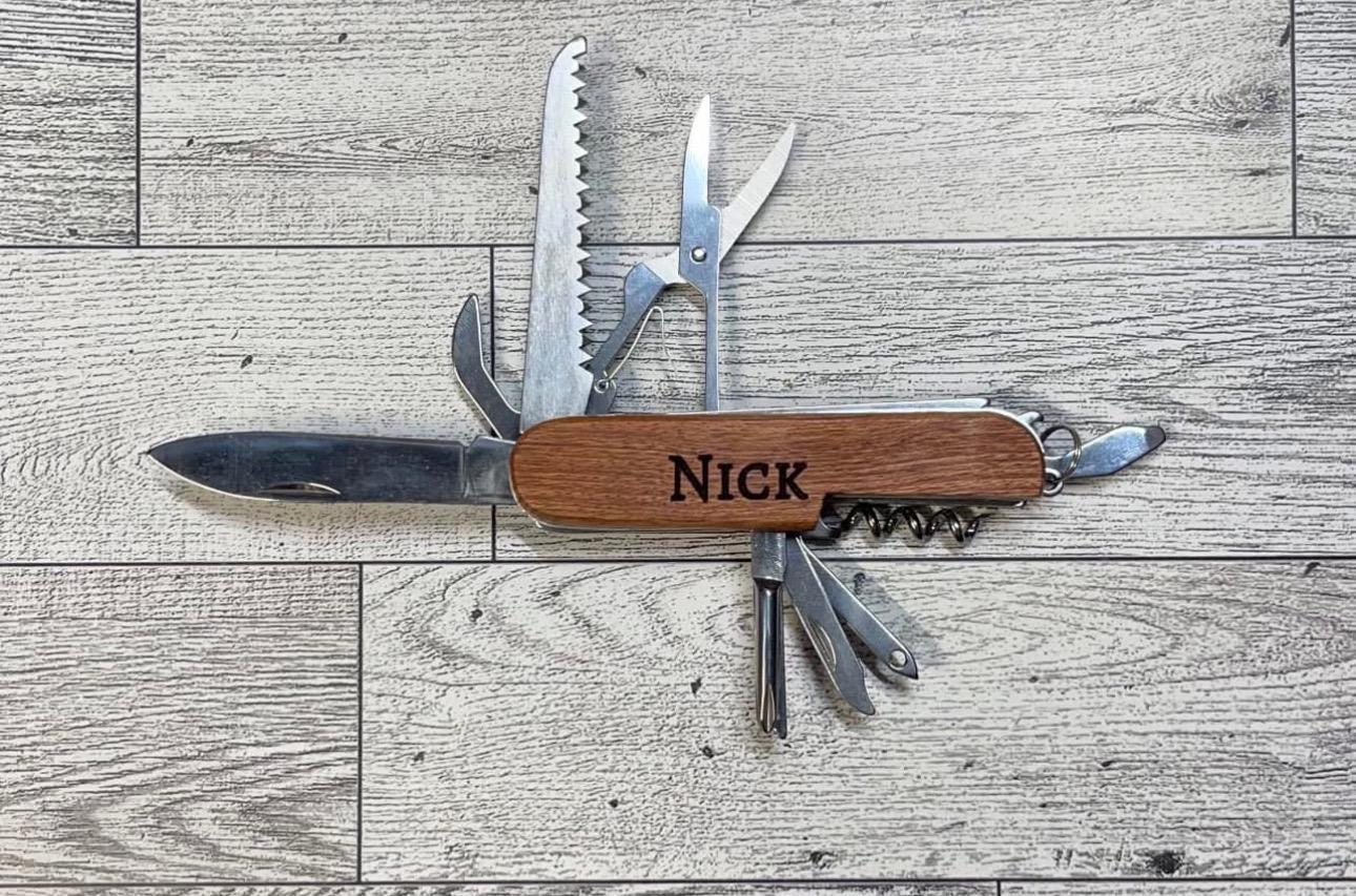 Multi Tool Wood Knife Custom Engraved - Etsy