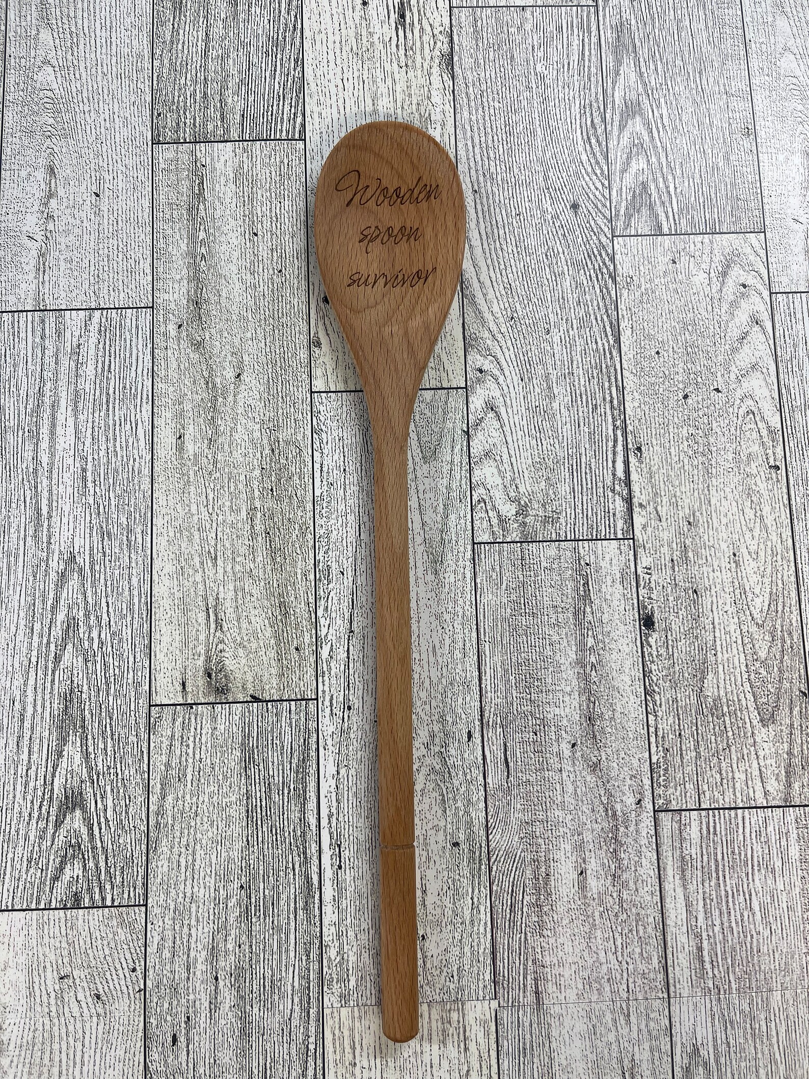 Wooden Spoon Survivor Engraved Wooden Mixing Spoon - Etsy