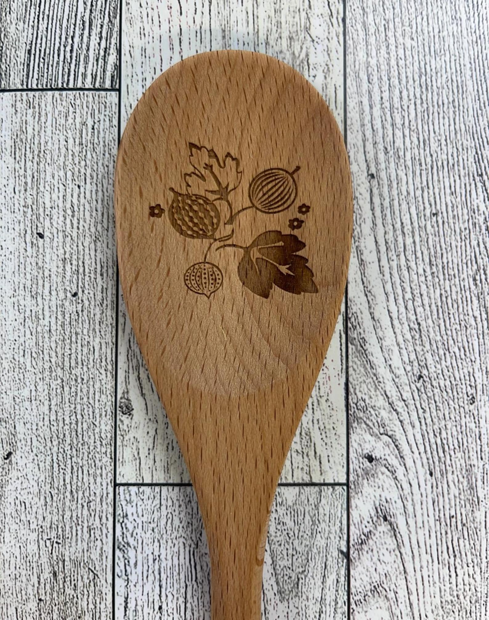 Pink Gooseberry Vintage Pyrex Inspired Engraved Wooden Mixing Spoon - Etsy