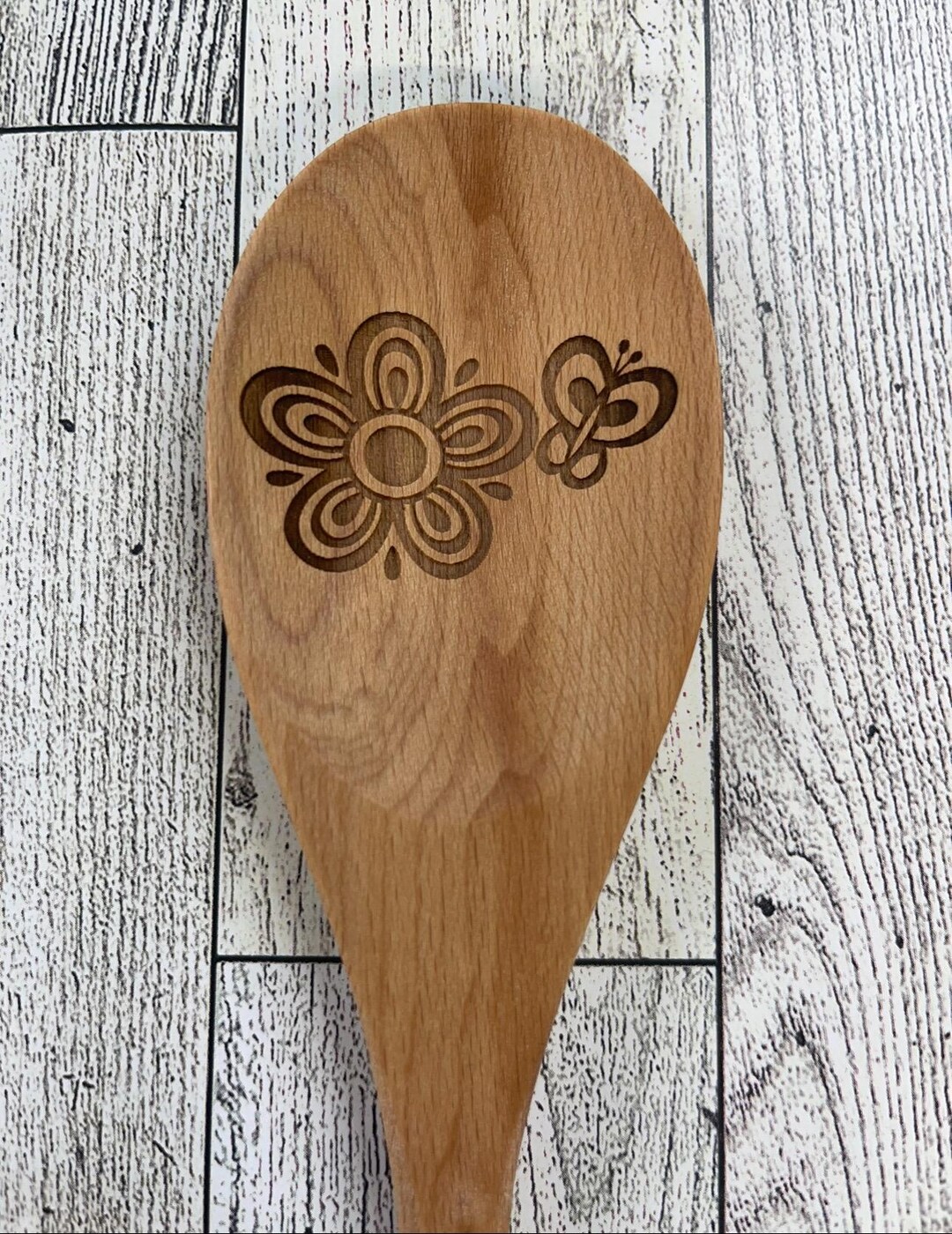 Butterfly Gold Vintage Pyrex Inspired Engraved Wooden Mixing Spoon - Etsy