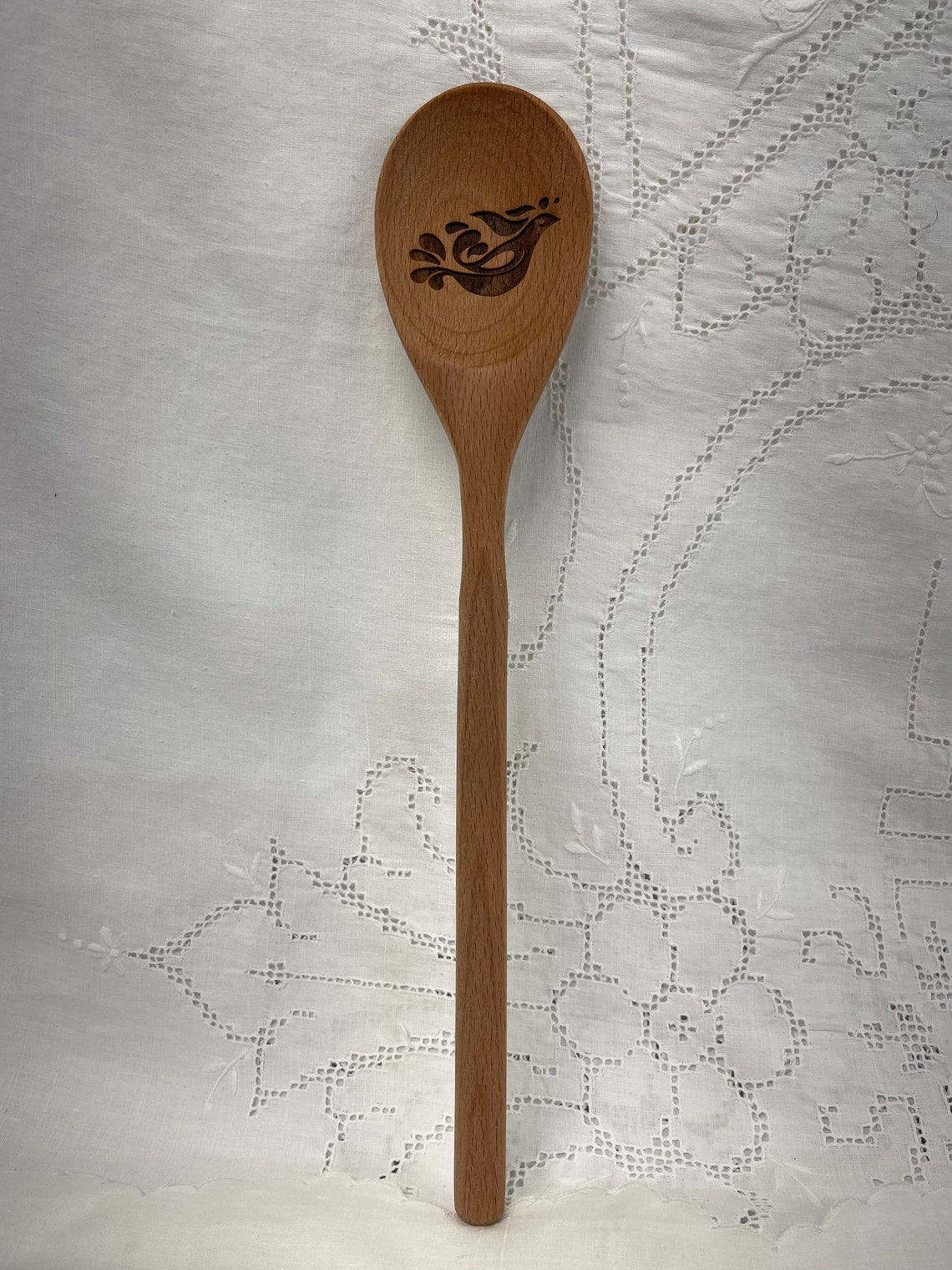 Vintage Pyrex Inspired Friendship Bird Wooden Mixing Spoon - Etsy
