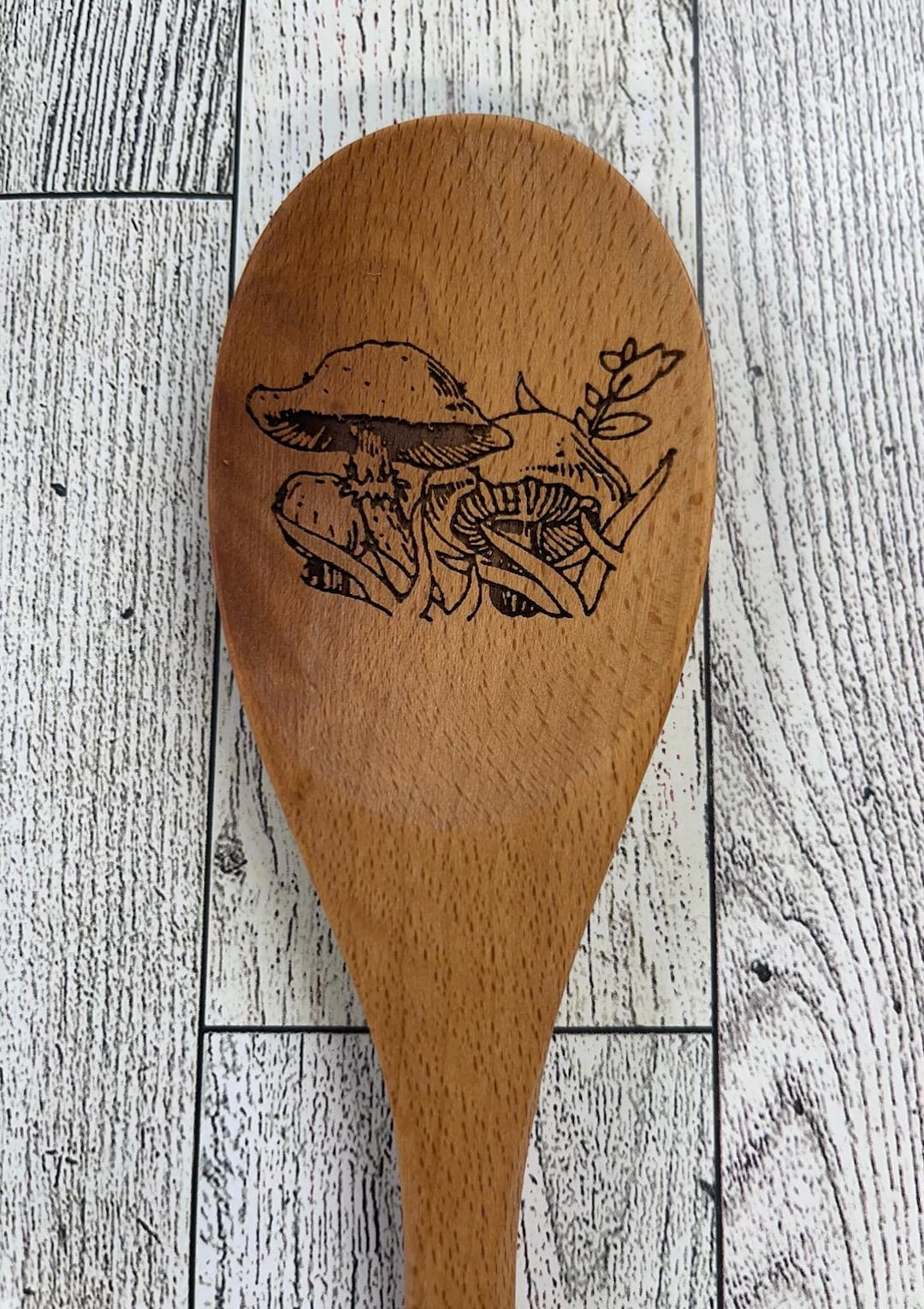 Forest Fancies Mushroom Vintage Pyrex Inspired Engraved Wooden Mixing ...
