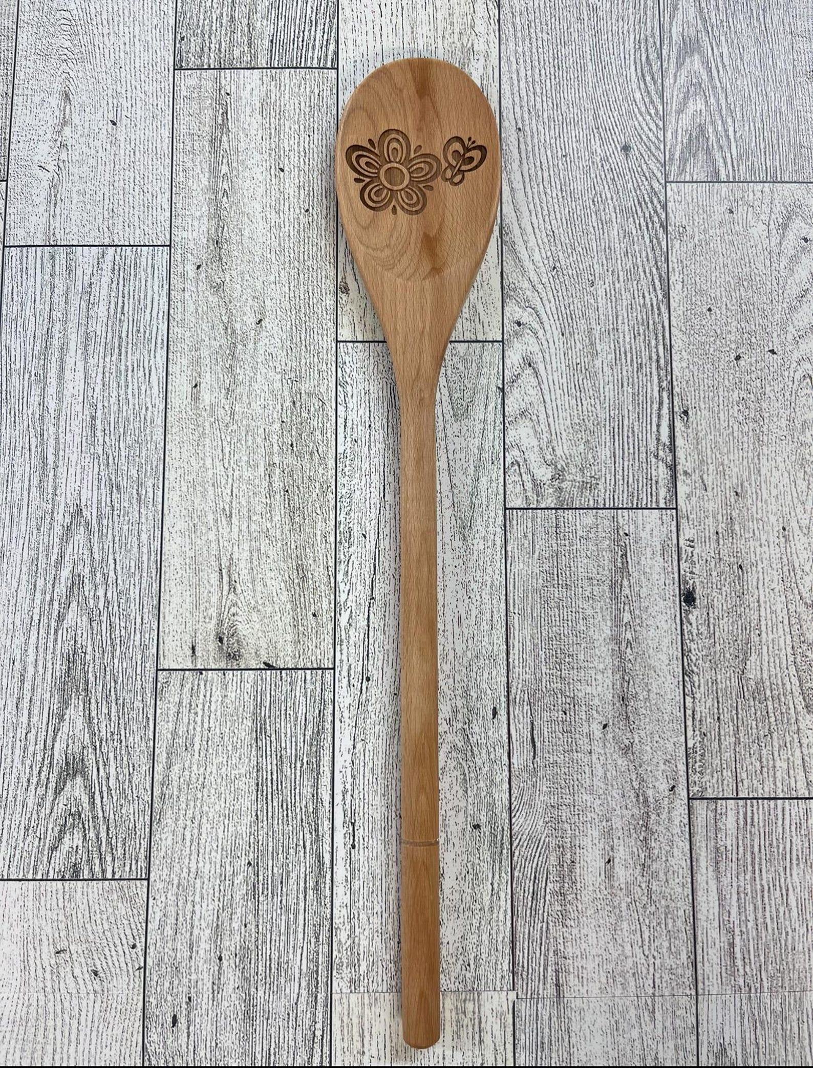 Butterfly Gold Vintage Pyrex Inspired Engraved Wooden Mixing Spoon - Etsy