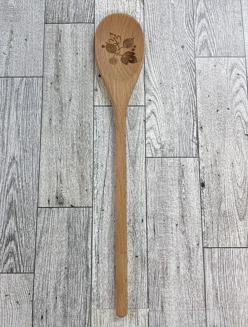 Pink Gooseberry Vintage Pyrex Inspired Engraved Wooden Mixing Spoon - Etsy