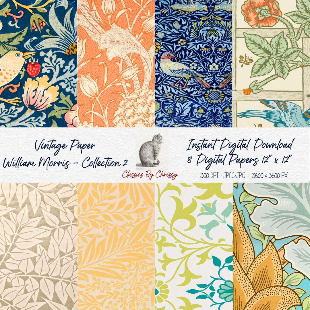 Vintage 1800's, Victorian Digital Background Paper Instant Download ...