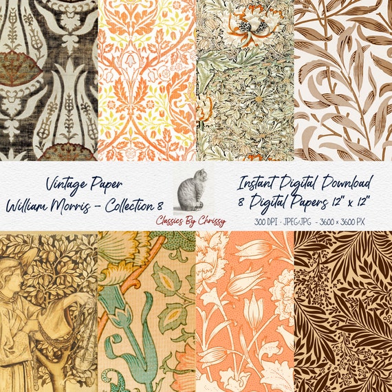 Vintage Victorian Digital Papers Instant Download-william | Etsy