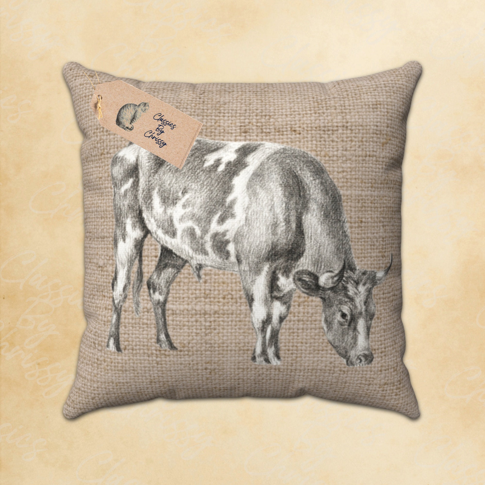 Vintage Steer Cow Design PNG Clipart Instant Digital Download ...