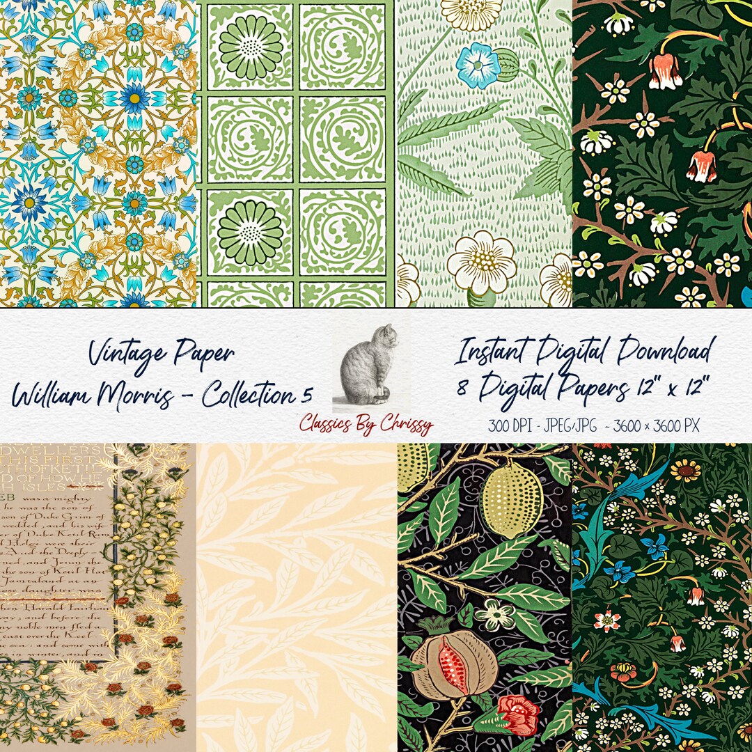 Vintage 1800's, Victorian Digital Background Paper Instant Download ...