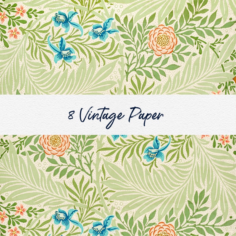 Vintage 1800's, Victorian Digital Papers, Instant Download, William ...