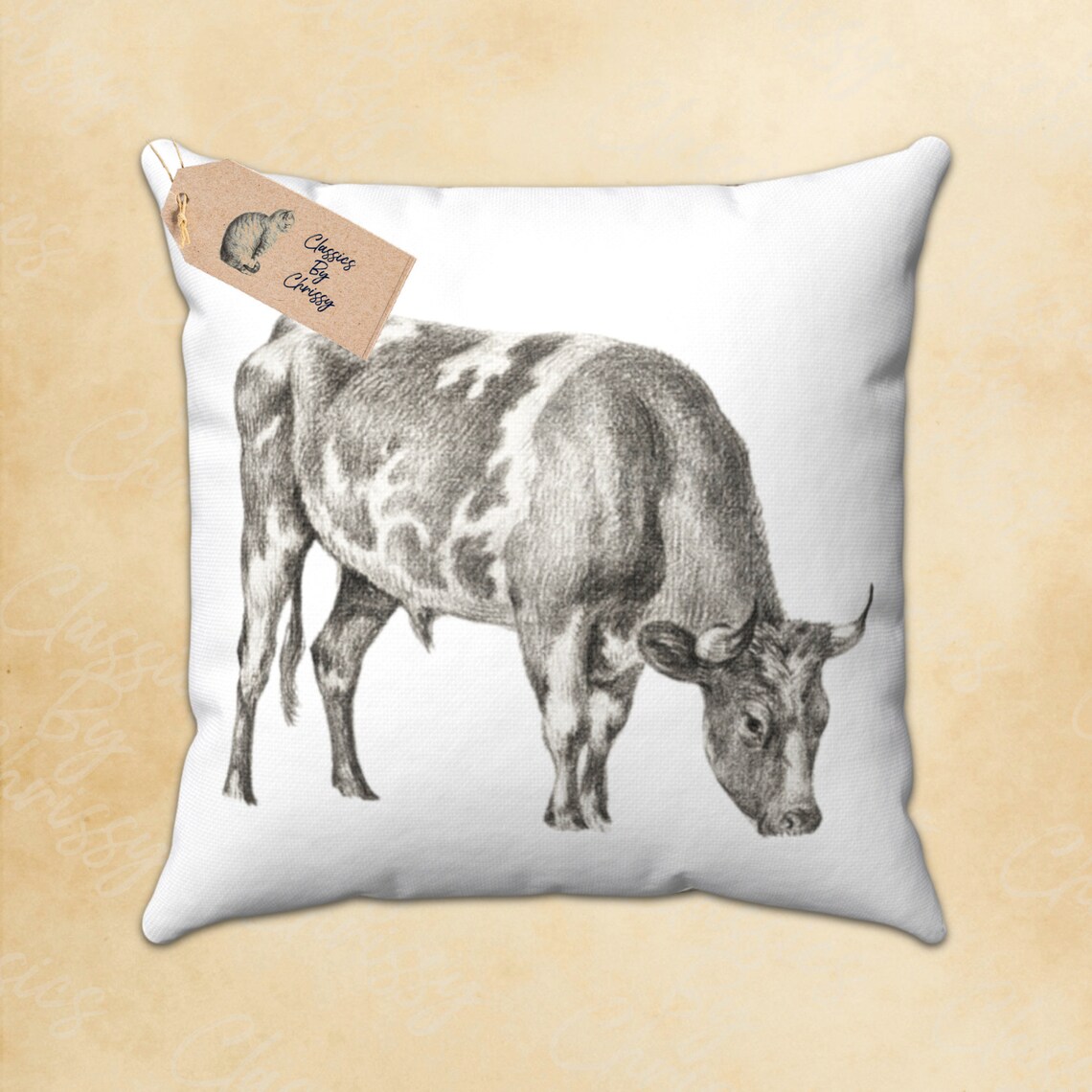 Vintage Steer Cow Design PNG Clipart Instant Digital Download ...