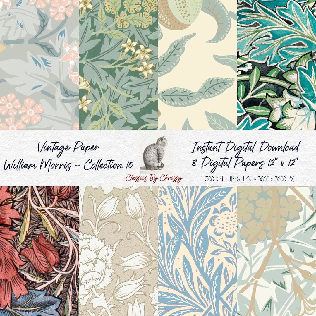Vintage 1800's, Victorian Digital Papers, Instant Download, William ...
