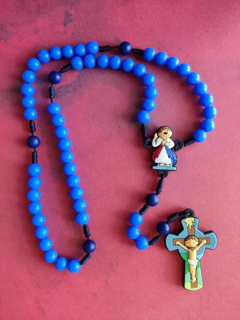 Kids Catholic Rosary Divine Mercy Connector [baptism Gift, First ...