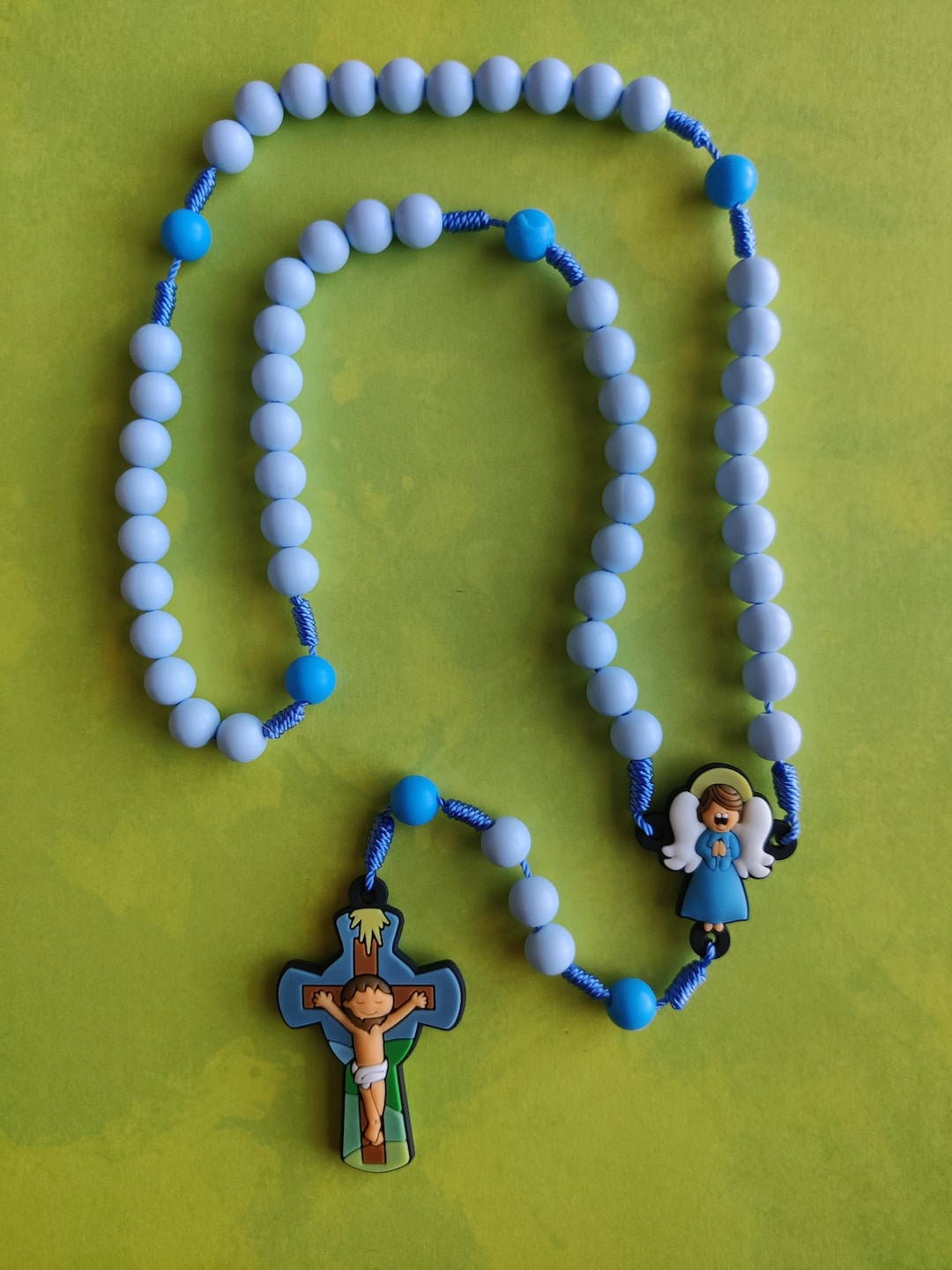 Kids Catholic Rosary Guardian Angel Connector: [baptism Gift, First ...
