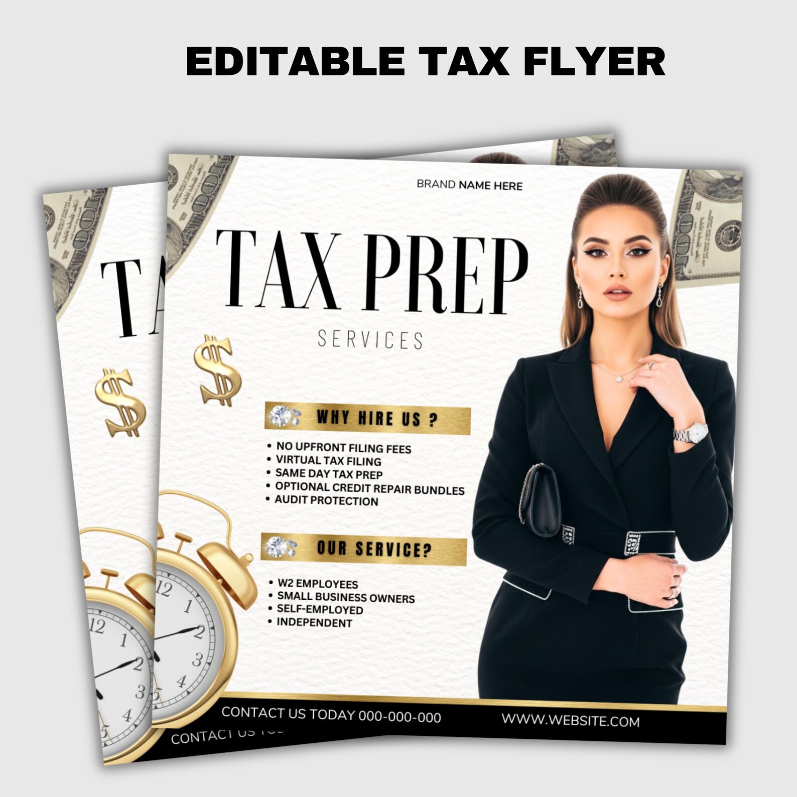 Tax Prep Flyer | Editable Tax Flyer | Tax Season Flyer | Taxes ...