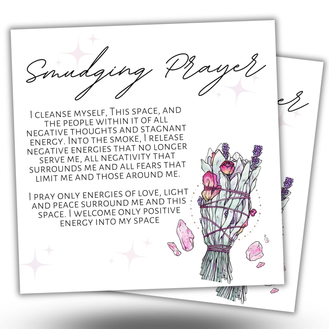 Smudging Card Template Canva Template Spiritual Cleansing Guide ...