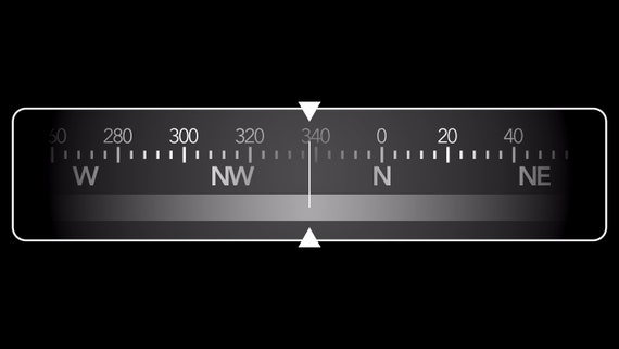 HUD UI Animated Element Linear Compas 4K | Etsy