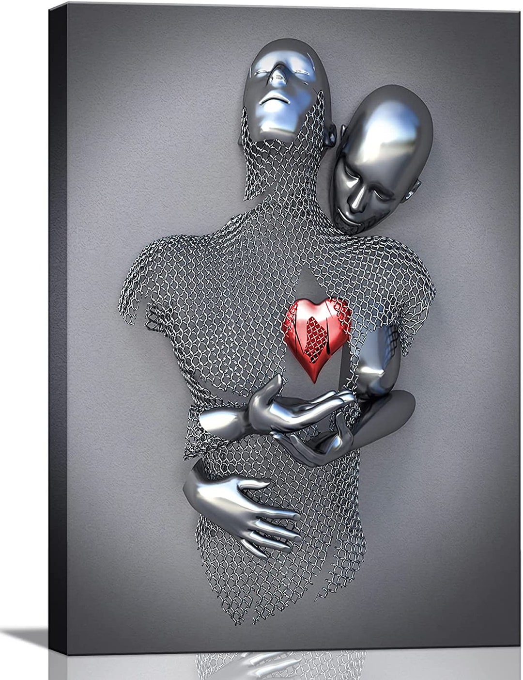 Bedroom Wall Decor Framed Romantic Couple Living Room Canvas - Etsy