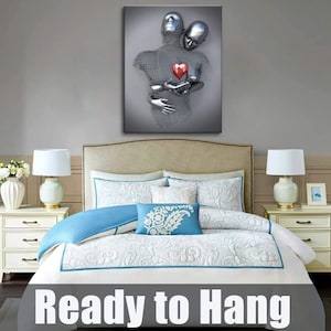 Bedroom Wall Decor Framed Romantic Couple Living Room Canvas - Etsy