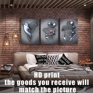 Bedroom Wall Decor Framed Romantic Couple Living Room Canvas - Etsy