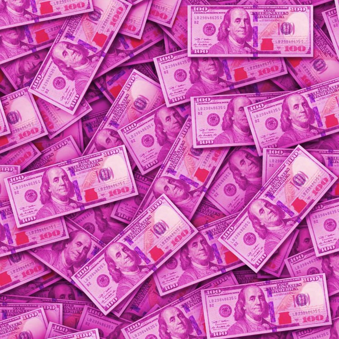 Pink Money 24 Seamless Tileable Repetitive Pattern - Etsy