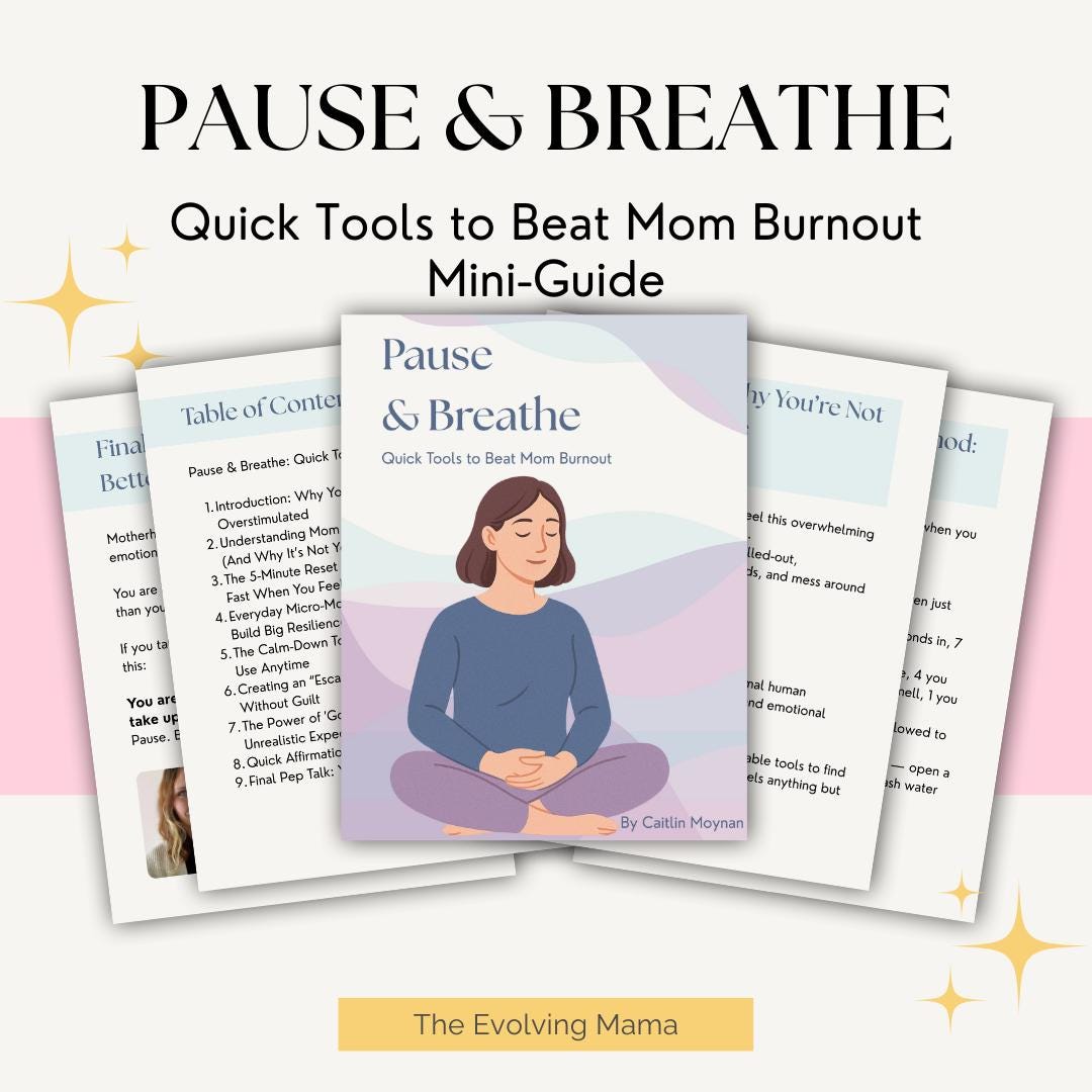 Pause & Breathe Mini Guide for Moms | Mindfulness Worksheet | Self-care ...