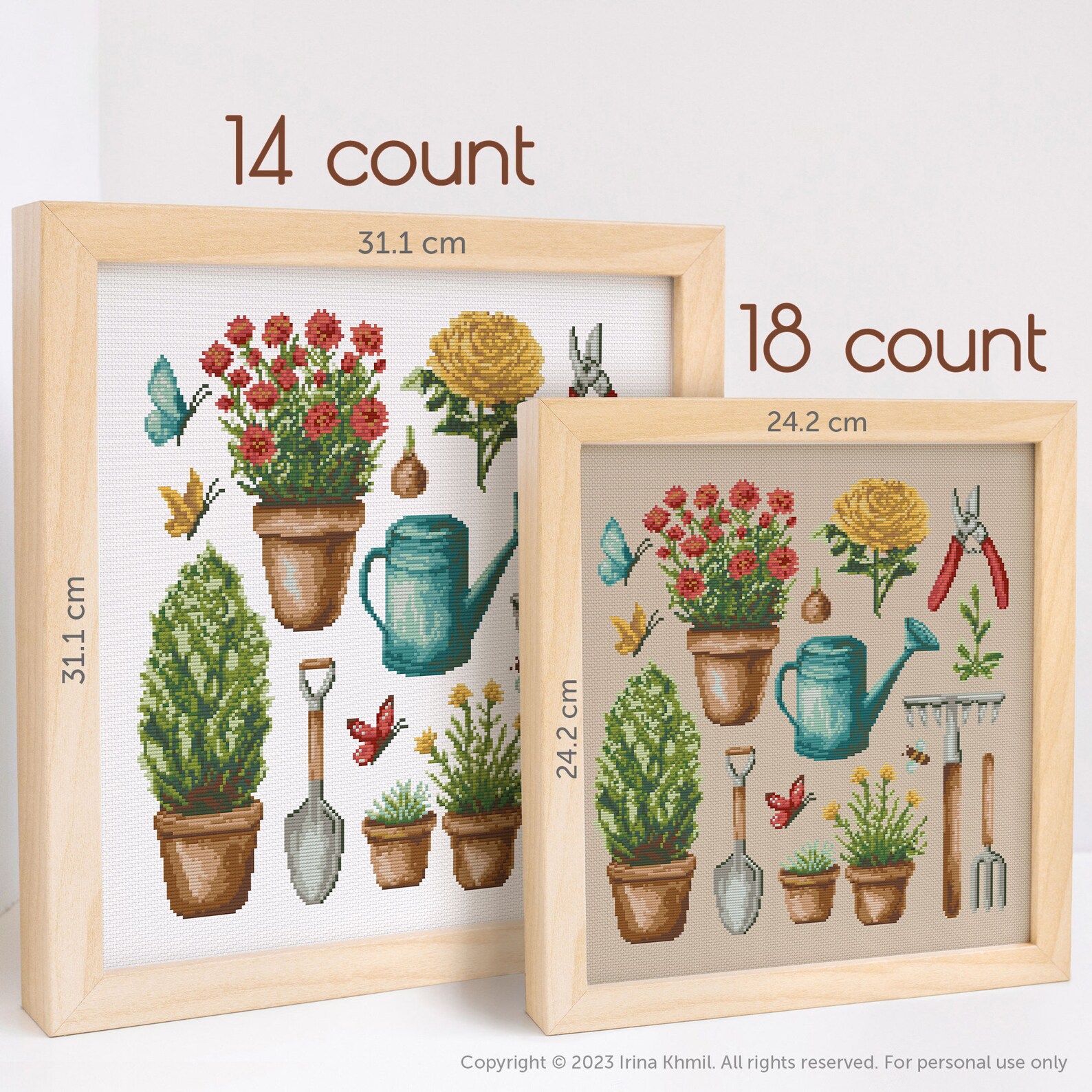 Garden Sampler Cross Stitch Pattern PDF Garden Tools and - Etsy