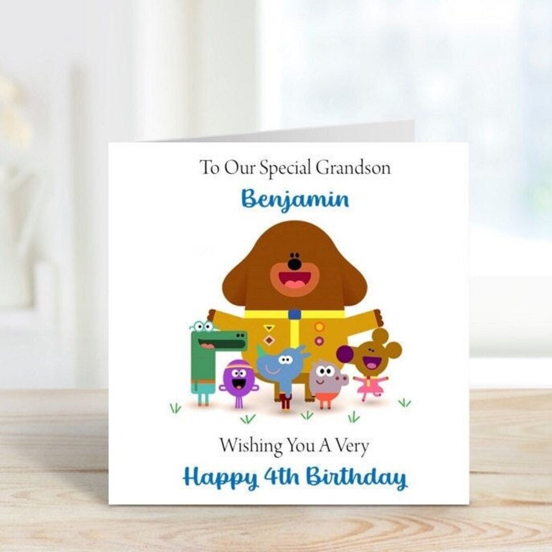 Personalised Birthday Card HEY DUGGEE Theme 6 Inch Square - Etsy UK