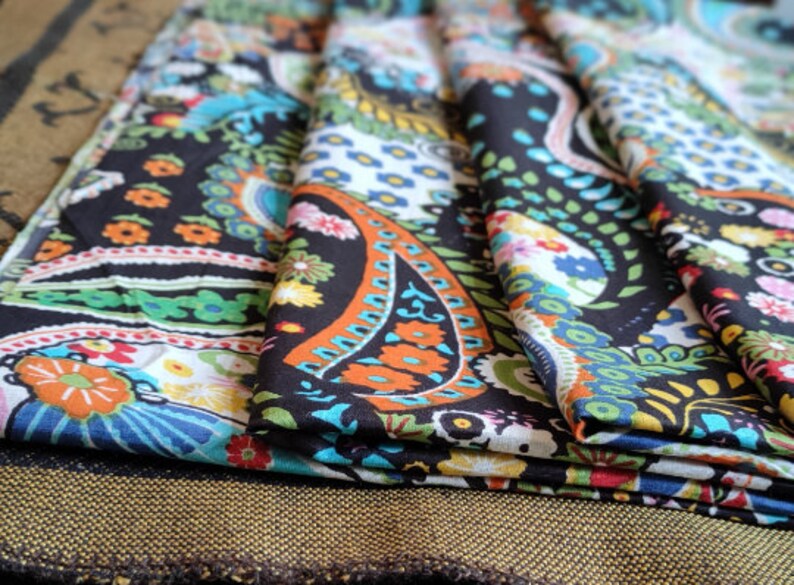 Hand Block Print, Boho Fabric, Gypsy Fabric, Cotton, Flower Print ...