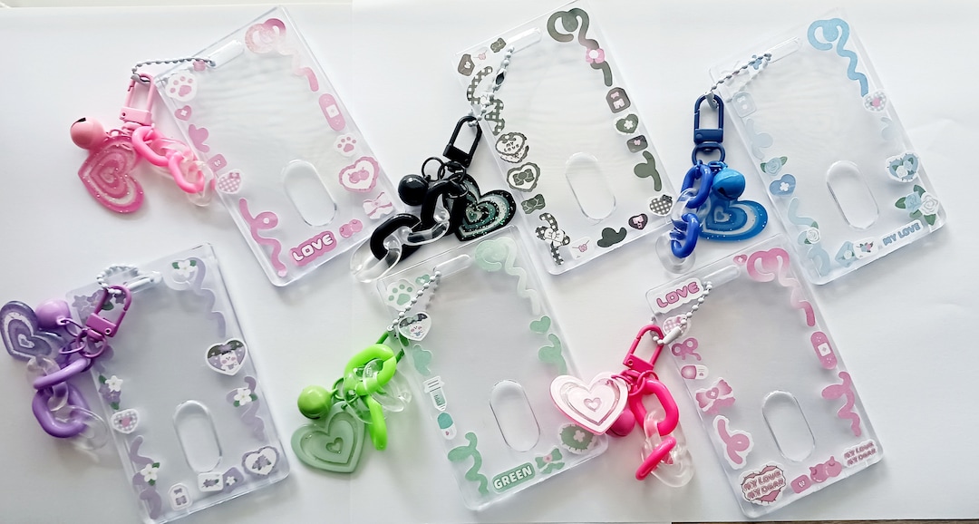 Kpop Photocard Holders Decorated Acrylic Photo Card ID Badges W/cute ...
