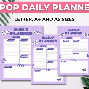 Kpop Daily Planner Pages Digital Download (letter Size, A4, A5 ...