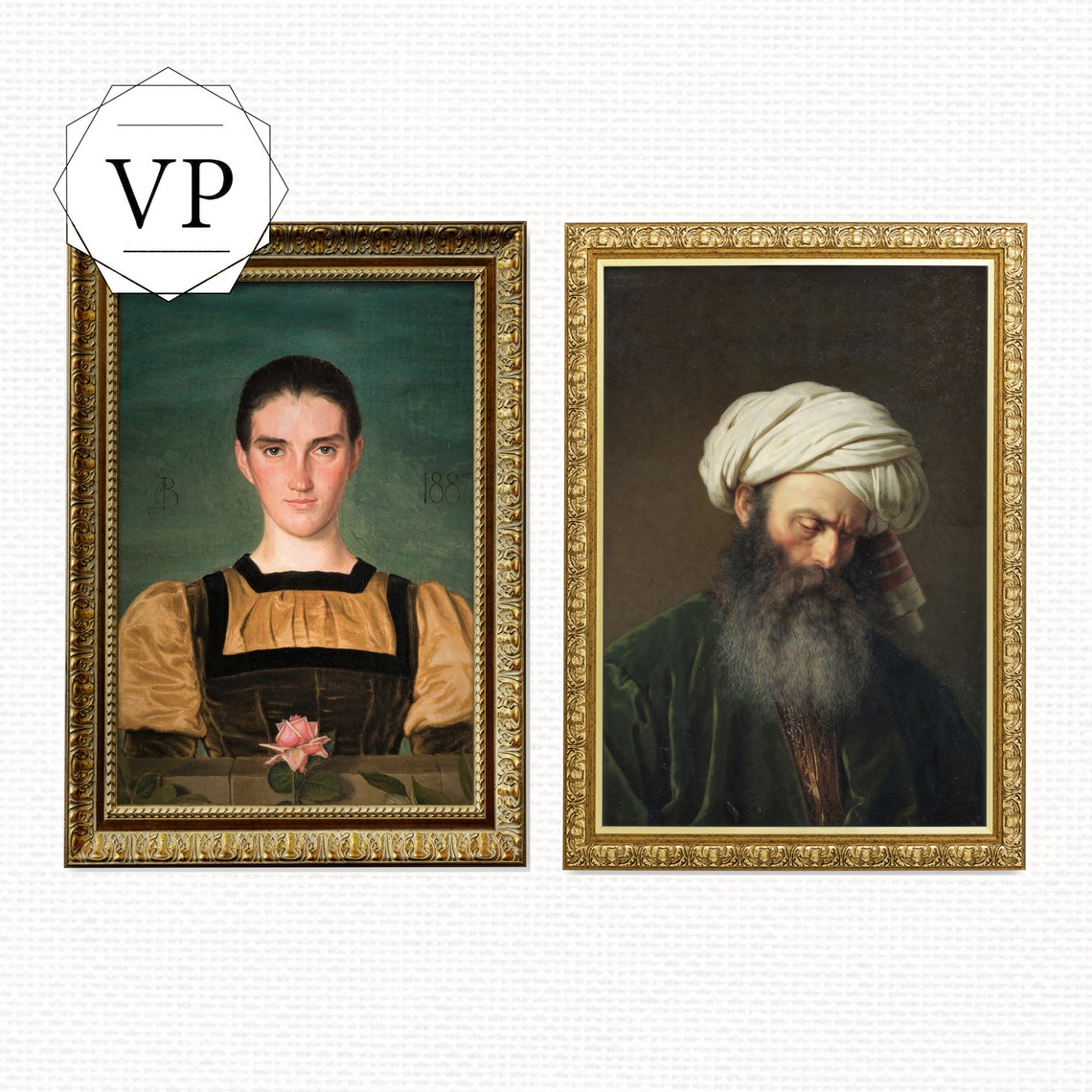 Wizard Portraits With Frames SET OF 8 Magical Party Harry - Etsy