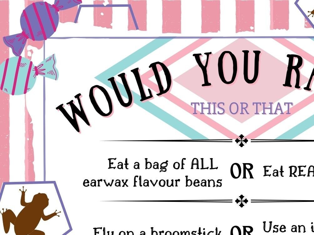 HP Wizard Party Games Printable Digital Download Sweet - Etsy UK