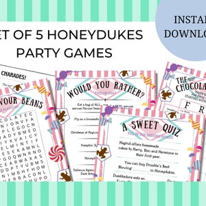 HP Wizard Party Games Printable Digital Download Sweet - Etsy UK