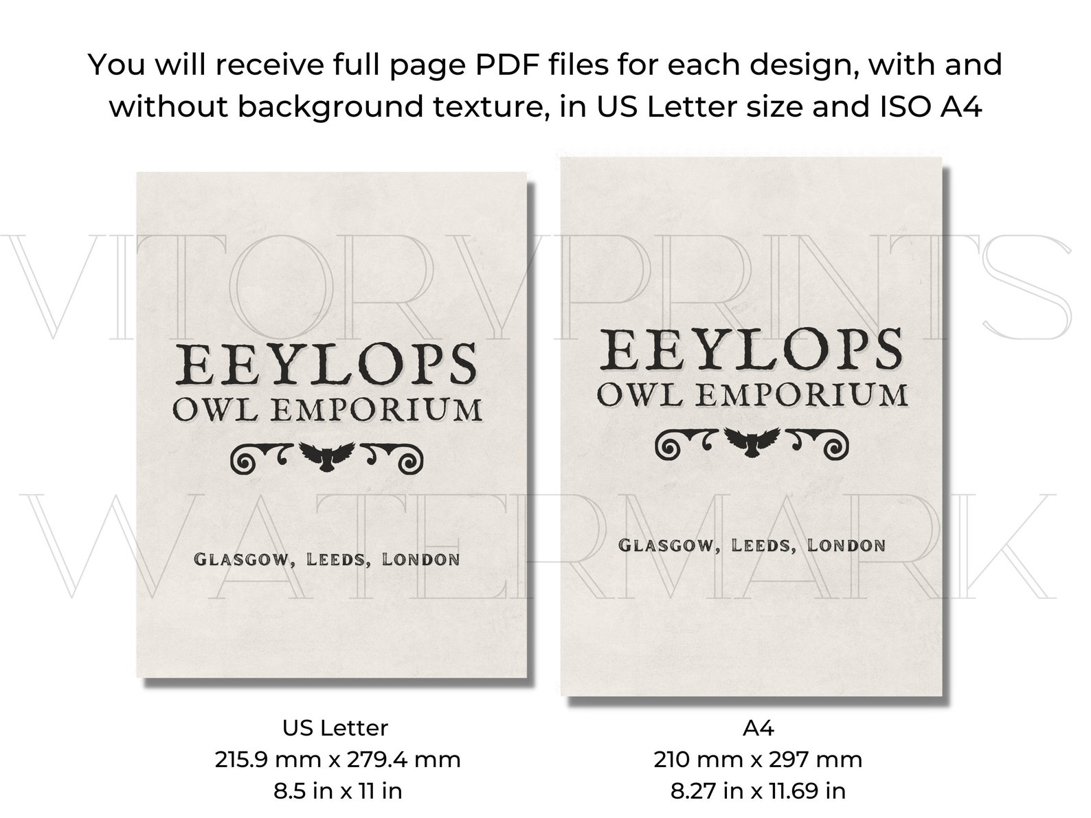 Owlery and Emporium Signs | Printable Digital Download | Magical Party ...