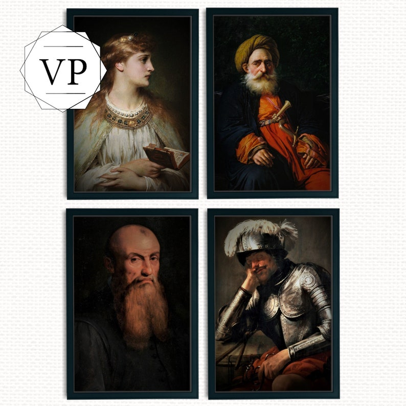 Wizard Portraits SET OF 8 Magical Wall Decor Printable - Etsy