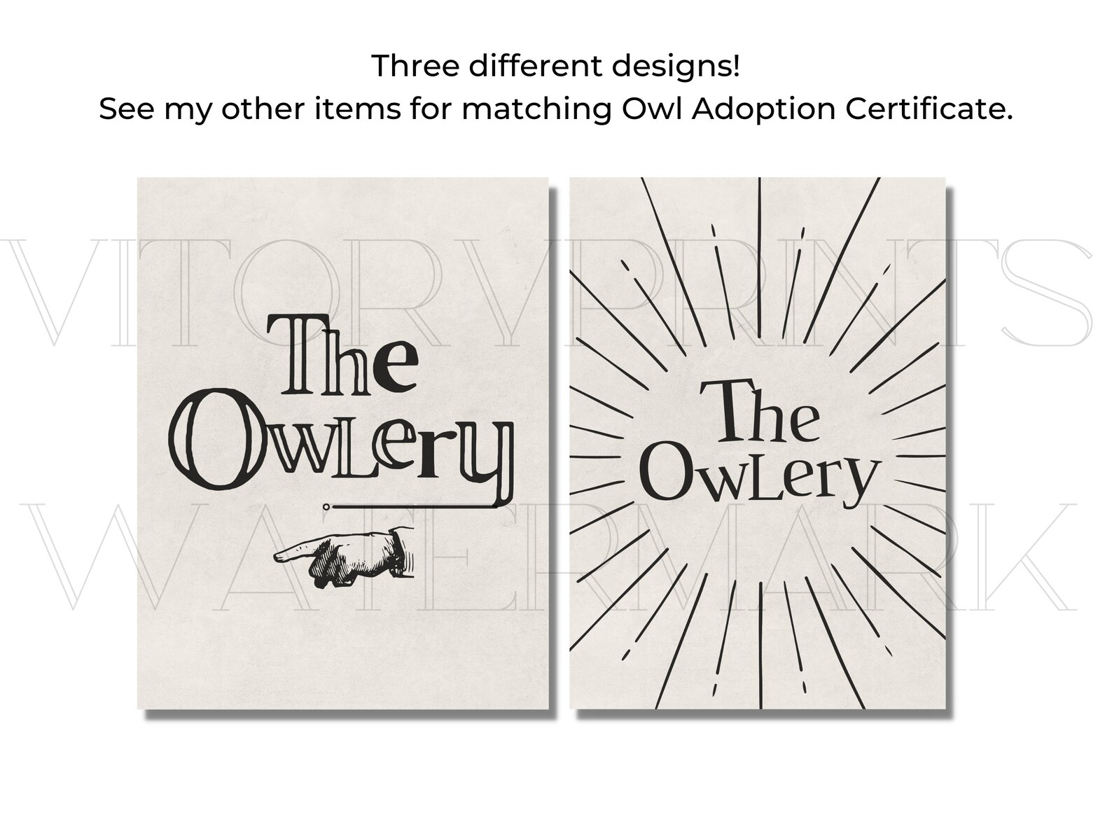 Owlery and Emporium Signs | Printable Digital Download | Magical Party ...