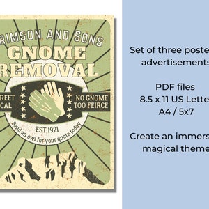 Magical Advert Posters / Flyers | Printable Digital Download | Wizard ...