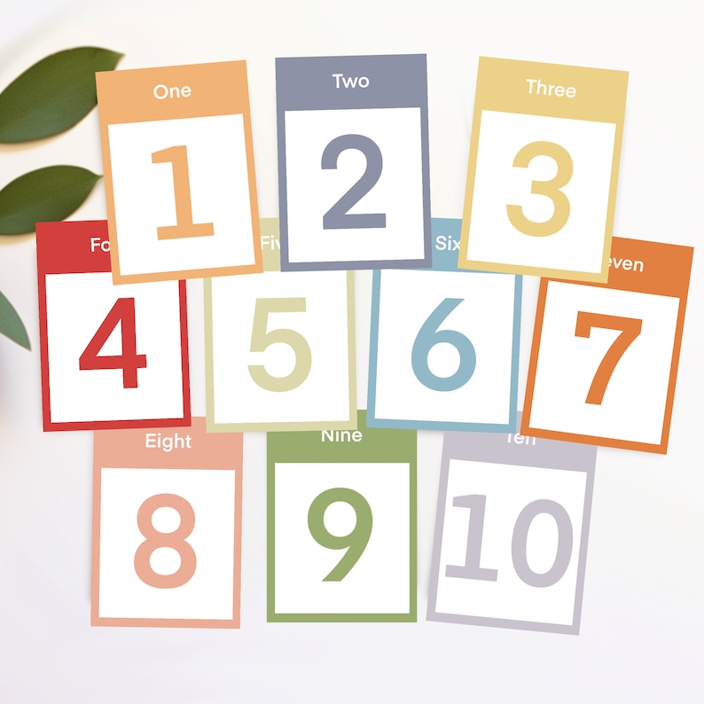 Number Flashcards 0-10, Number Cards Nursery Preschool Counting Flash ...